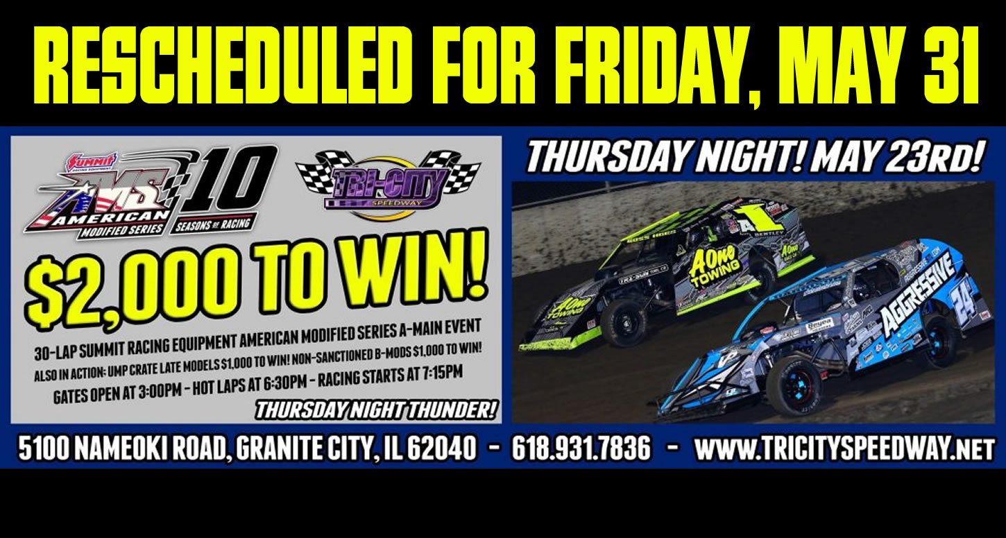 AMS Mods $2,000/UMP Crate LM $1,000/B-Mods $1,000 – Tri City Speedway