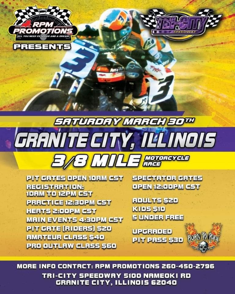(POSTPONED)…………Saturday, March 30th – Flat Track Motorcycles….Presented ...